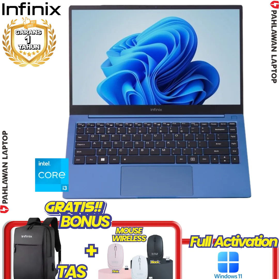 Laptop INFINIX InBook X2 Blue - Core i3 1115G4 RAM 8GB SSD 256GB LCD ...